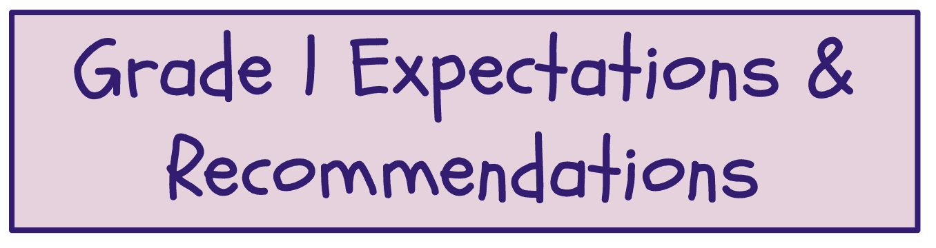 1st Grade Reading Expectations